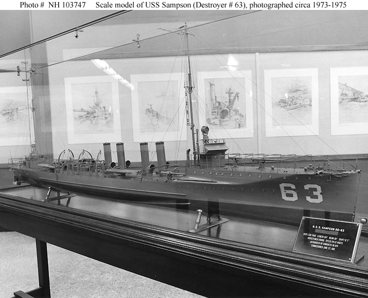 Destroyer Photo Index DD-63 USS SAMPSON