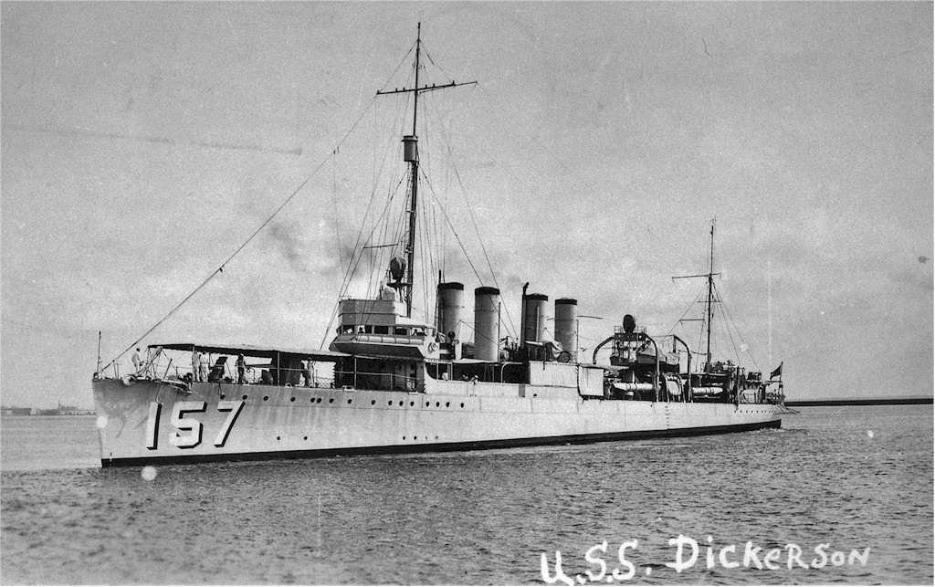 Destroyer Photo Index DD-157 / APD-21 USS DICKERSON