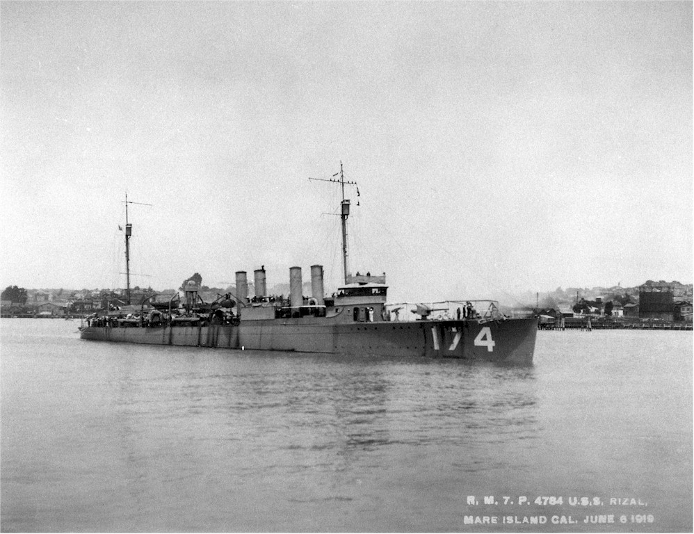 Destroyer Photo Index DD-174 / DM-14 USS RIZAL