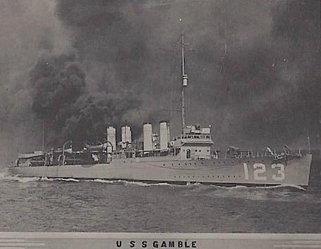 Destroyer Photo Index DD-123 / DM-15 USS GAMBLE