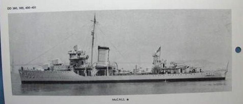 Destroyer Photo Index DD-400 USS McCALL